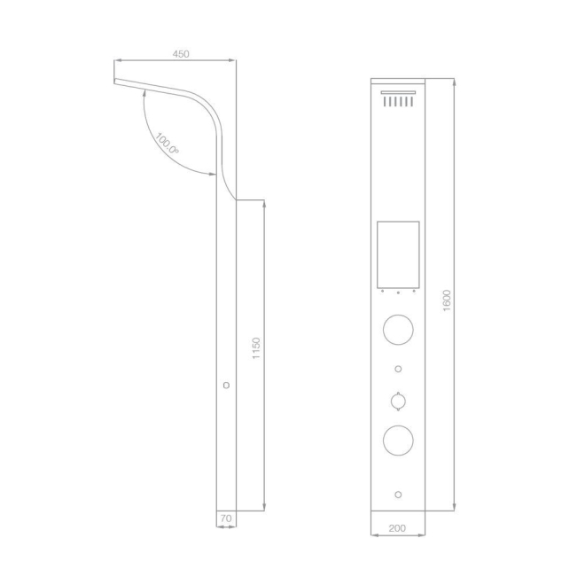 Jaquar Selfy Shower Tower Panel 1600mm With Anti Finger Print In ...