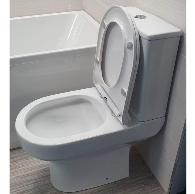 Short Projection Semi-Rimless Space Saving WC Pan Including Cistern & D ...