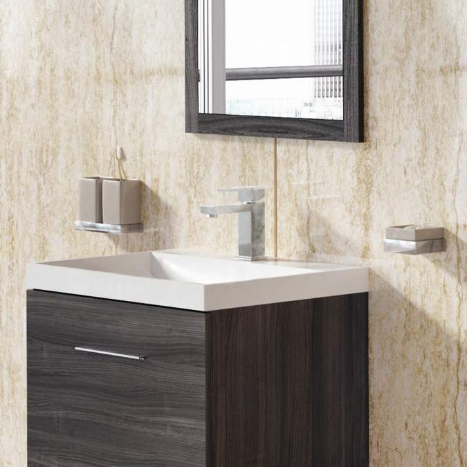 Travertine Beige Aquadry PVC Single Wetpanel Shower Board 1000 x 2400mm
