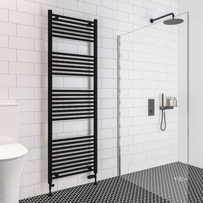 Eastbrook Wingrave 1800 x 600 Matt Black Towel Radiator - 89.0613 ...