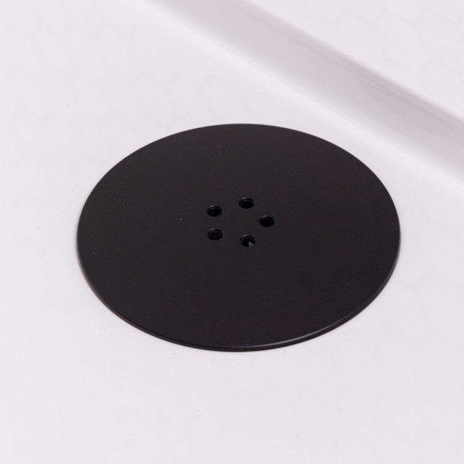 Matt Black 90mm Mega Flow Vented Shower Tray Waste Trap