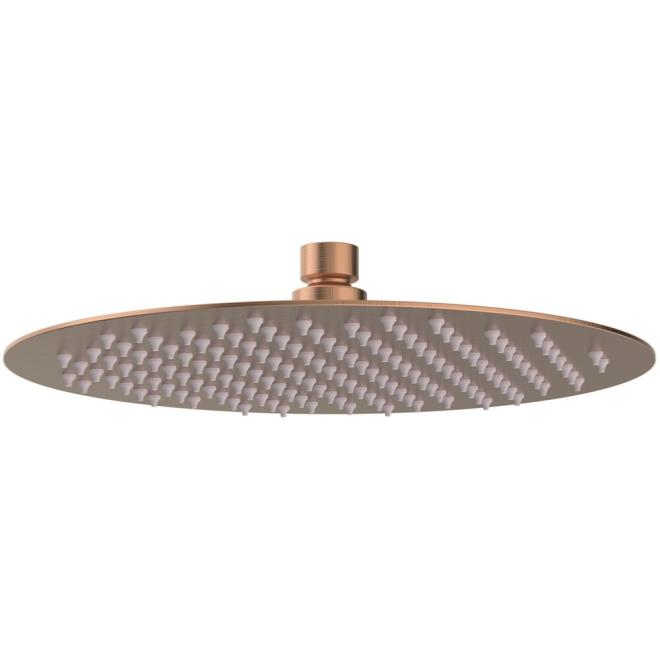 Alabio Round Brushed Bronze Shower Valve with Rainfall Shower Head