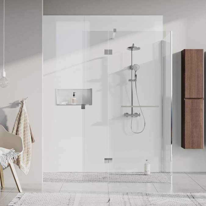 Aquadry PVC Wetpanel Two Sided Shower Board Kit 1000 x 1000mm
