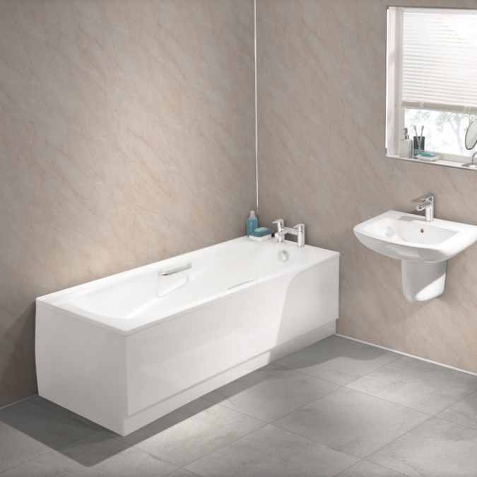 Showerwall Athena Marble Panels, SW67 | Rubberduck Bathrooms