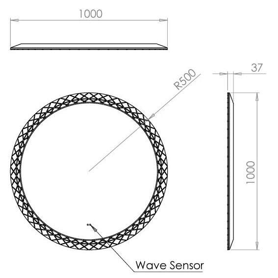hib Bellus 100 Round LED Bathroom Mirror