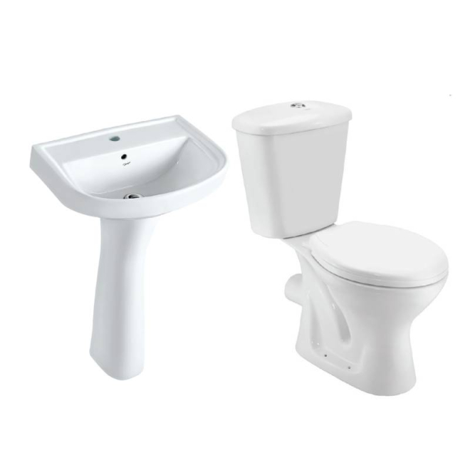 Jaquar Continental Prime Coupled Toilet & Basin Set.CNS-WHT-801 + CNS ...