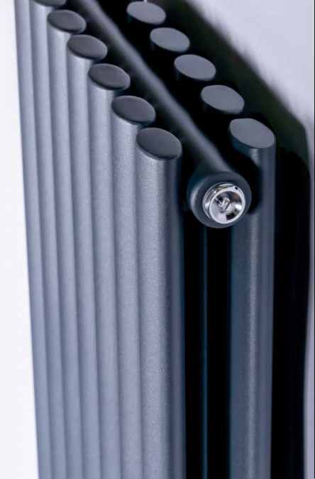 DQ Heating Cove Double Sided 550 x 413mm Designer Radiator Anthracite ...