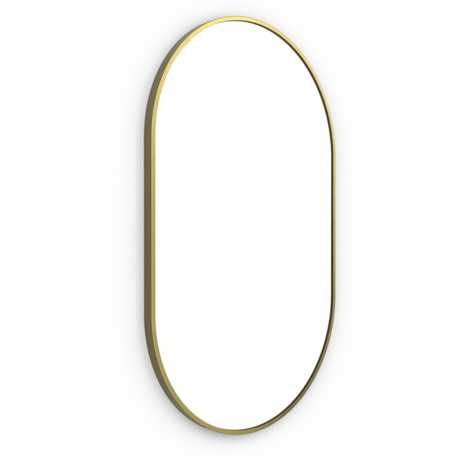 Origins Living Docklands 50 Brushed Brass Capsule Mirror