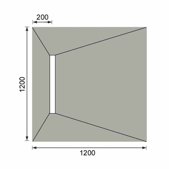 Abacus Tileable Wetroom Square Shower Tray 1200 x 1200 x 30 Linear