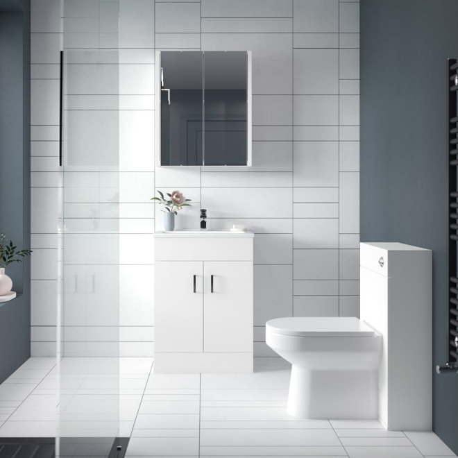 Nuie Eden 500mm Floor Standing White Toilet Unit