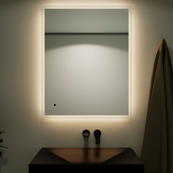Origins Living Edison 100 Rectangular Illuminated Bathroom Mirror