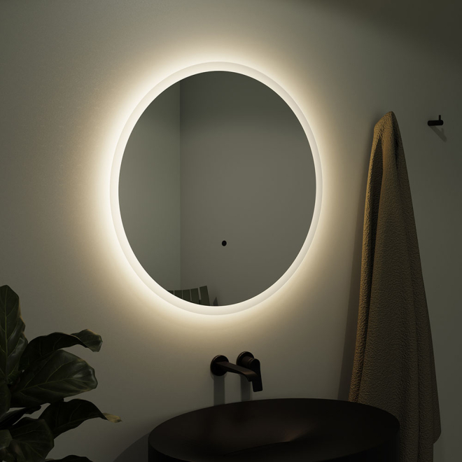 Origins Living Edison 80 Round Illuminated Bathroom Mirror