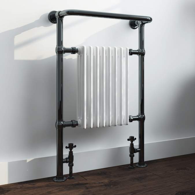 Frontline Bathrooms Wentworth Traditional Black Nickel & Enamel ...