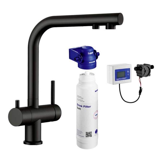 Blanco Fontas II Matt Black Filtered Water Kitchen Tap - 526670
