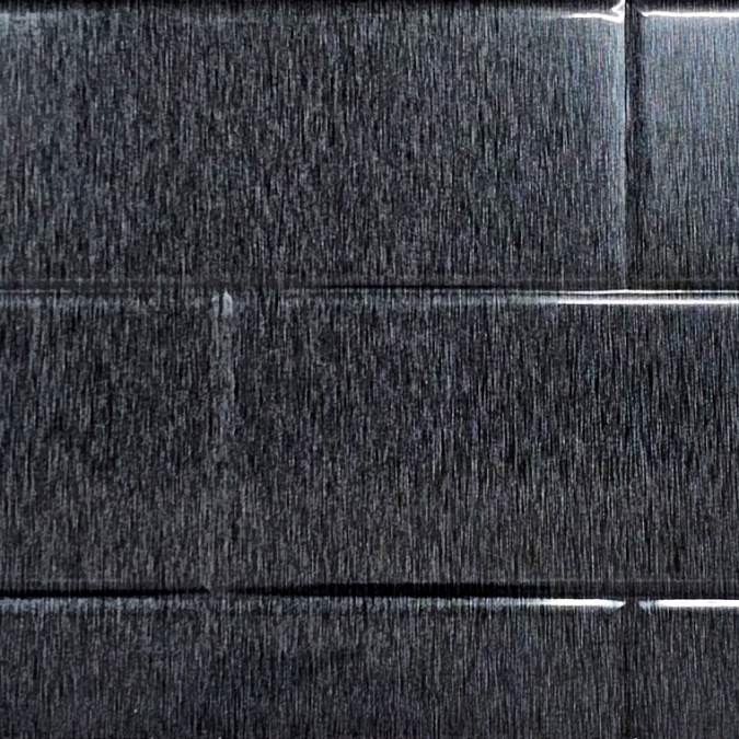 1200mm Tilewall brick effect in Graphite Metallic gloss from Atlantis