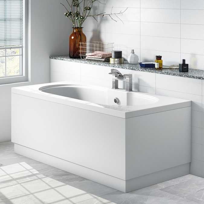 HaLite 1800mm Solid & Waterproof White Bath Front Panel