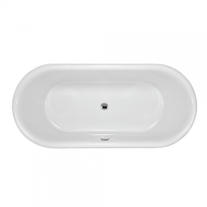 Jaquar Queens 1702mm Traditional Freestanding Bath with Chrome Leg Set