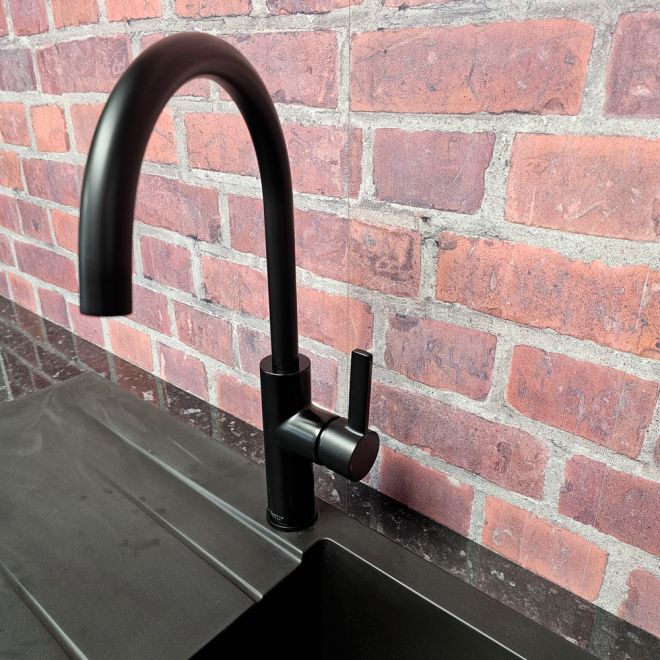 Jeroni Swan Black Kitchen Monobloc Swivel Single Lever, 922122