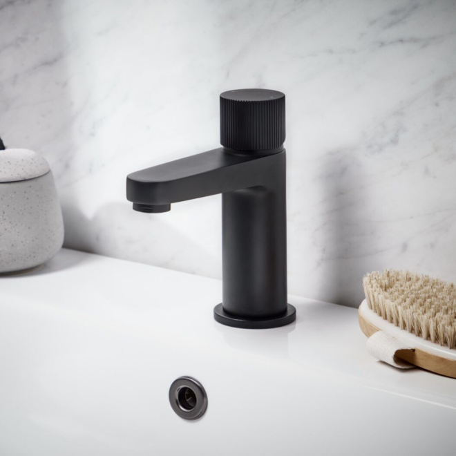 Scudo KOKO Matt Black Mini Mono Basin Mixer Tap - KO-001