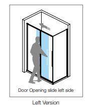 Jaquar Fusion Plus L Shaped 1200mm Shower Door With Clear Glass In Chrome Frame-Left Version.JSE ...
