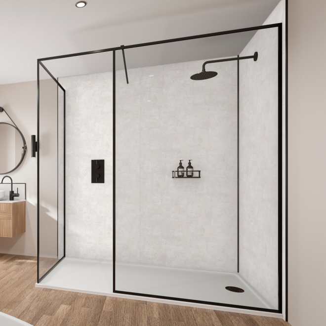 Mermaid Light Stone Shower Panel, Mermaid Timeless Trade