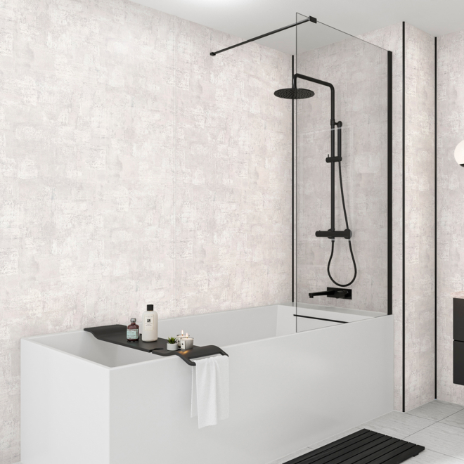 Mermaid Light Stone Shower Panel, Mermaid Timeless Trade