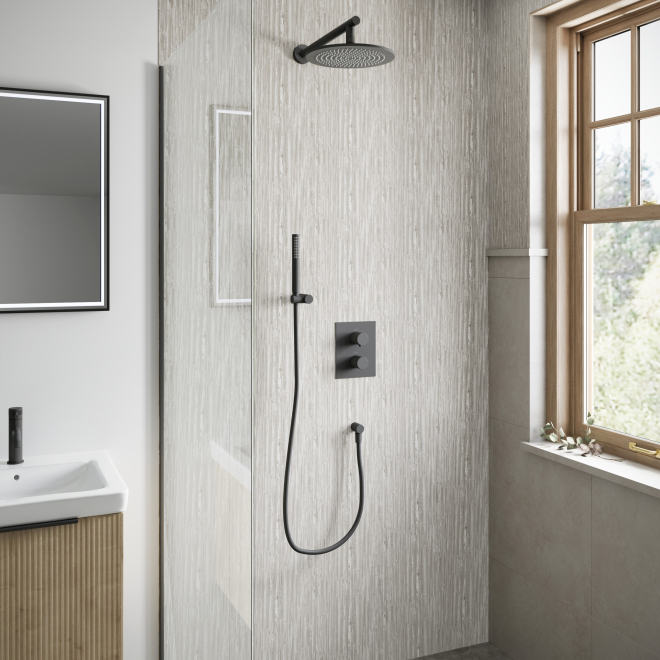 Matt Linear Aquadry PVC Single Wetpanel Shower Board 1000 x 2400mm