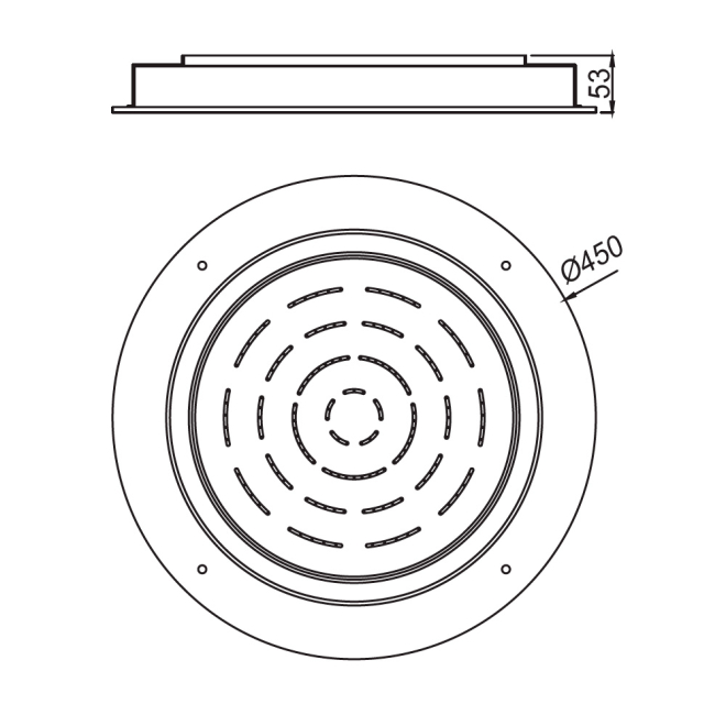 Jaquar Maze 450MM Chrome LED Light remote Control Round Over Head ...