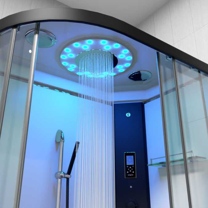 Insignia Showers Monochrome Right Hand Offset Quadrant Steam Shower ...