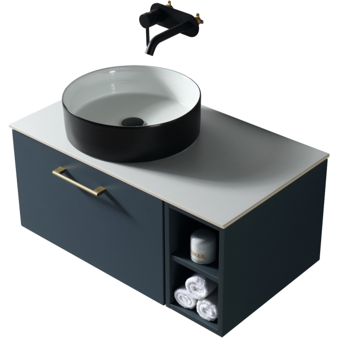 Piatta Midnight Shadow 800mm Wall Hung Vanity Unit - 4443 or 4419