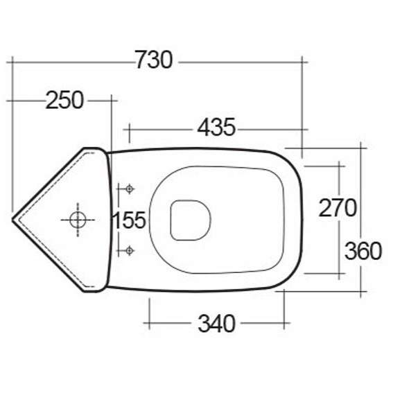 RAK Origin Corner Toilet, ORI62CNRPAKNS