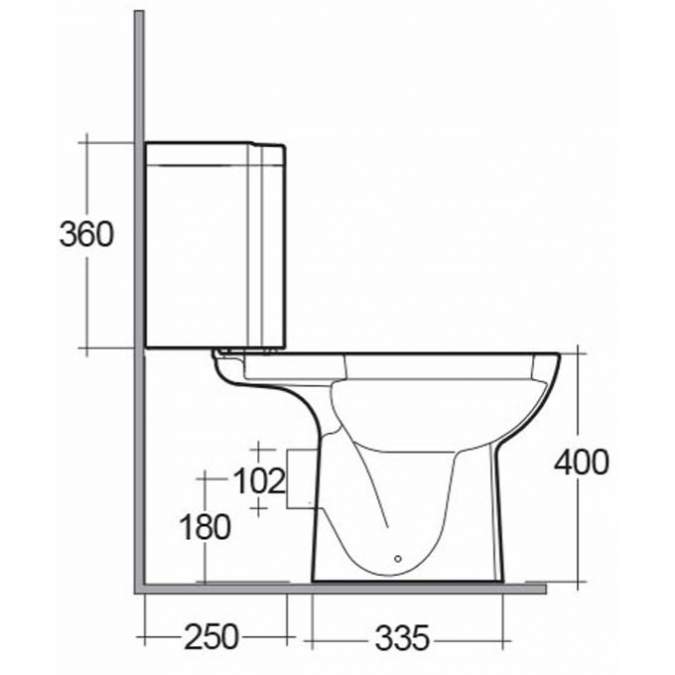 RAK Origin Corner Toilet, ORI62CNRPAKNS