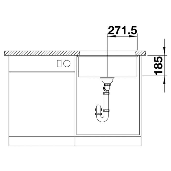 Blanco Subline 500 U Silgranit Kitchen Sink - White