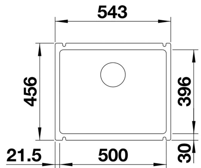 Blanco Subline 500 U Silgranit Kitchen Sink - White