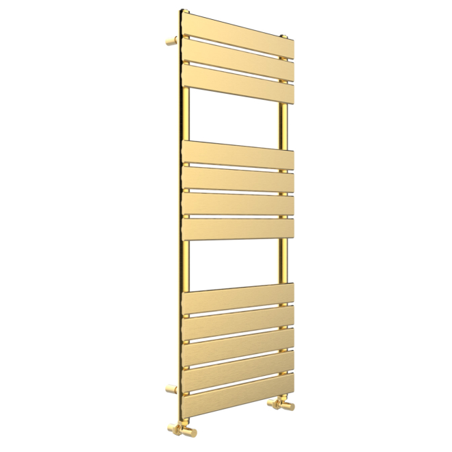 Tailored Bathrooms Queenstown Brushed Brass Designer Radiator 1200 x ...