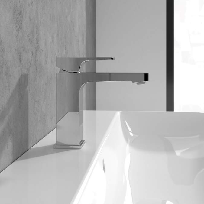 Villeroy And Boch Architectura Square Single Lever Basin Mixer Chrome