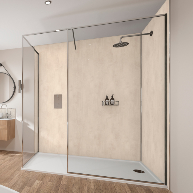 Wetwall Mermaid Collection Venetian Plaster Shower Panel, Mermaid ...