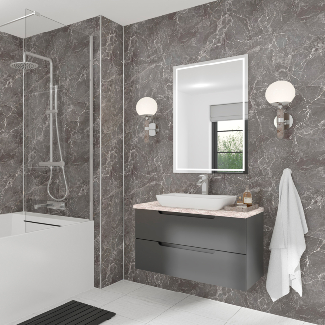 Mermaid Welsh Slate Shower Panel, Mermaid Timeless Trade