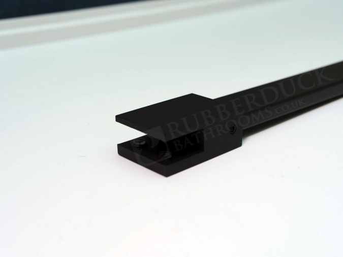Abacus Wetroom Glass Matt Black Ceiling Support Arm 600mm - GCGC-20-0006