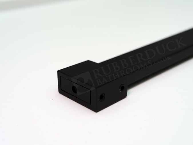 Abacus Wetroom Glass Matt Black Ceiling Support Arm 600mm - GCGC-20-0006