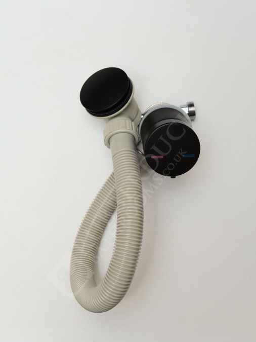 Scudo Matt Black Overflow Bath Filler Tap | WASTE103ORB