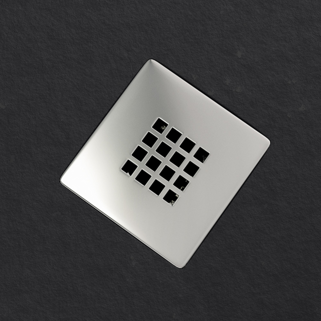 Tailored Trays Cuttable Slate Shower Tray in Charcoal Grey - 760 x 760