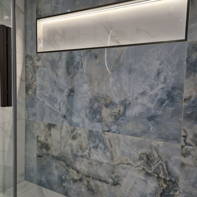 Onyx Stone Sea Blue Polished 600 x 1200 Porcelain Tiles - 1.44m2