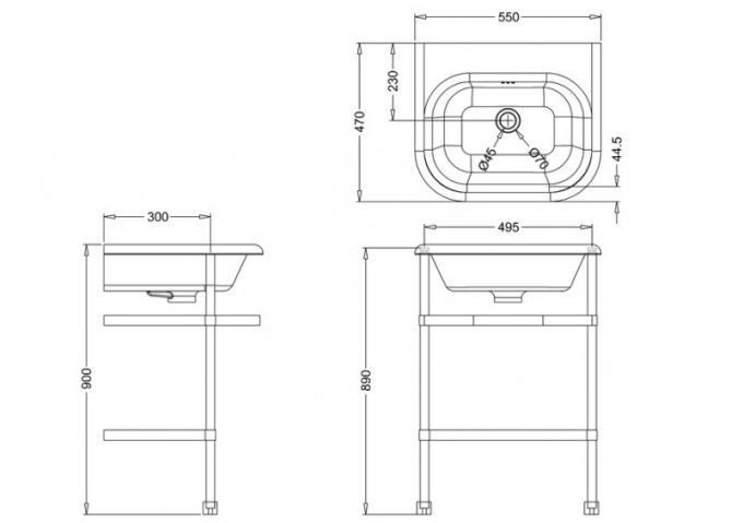 Clearwater Small Natural Stone Traditional Basin B7E | B7E
