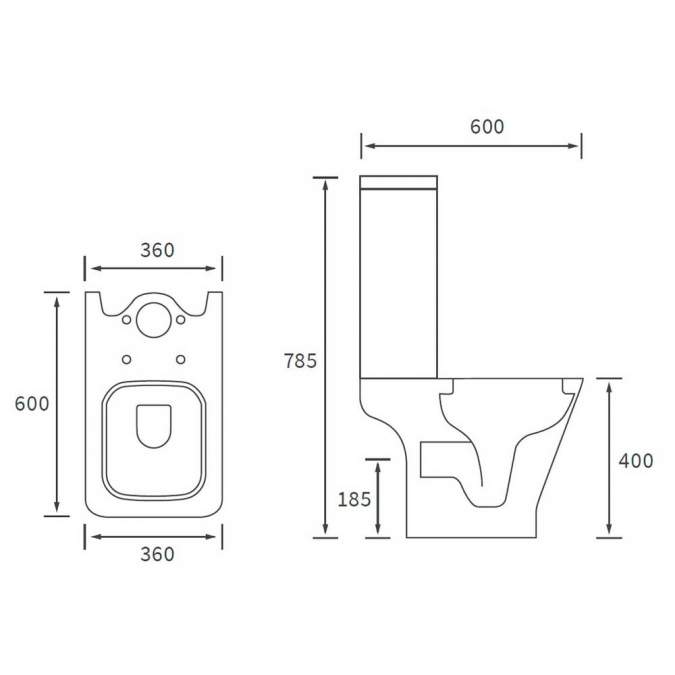 Crest Bathroom Suite, Basin, Toilet & 1700mm Bath - Crest-Suite-One