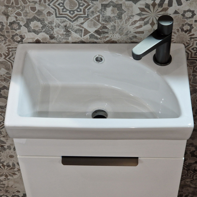 Scudo Esme 450 Davos Oak Cloakroom Vanity Unit