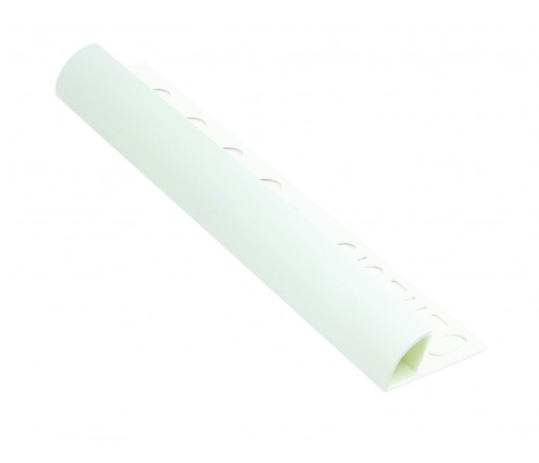 Genesis 10mm White P.V.C Quadrant Tile Trim Regular 2.5m, ETR108.16