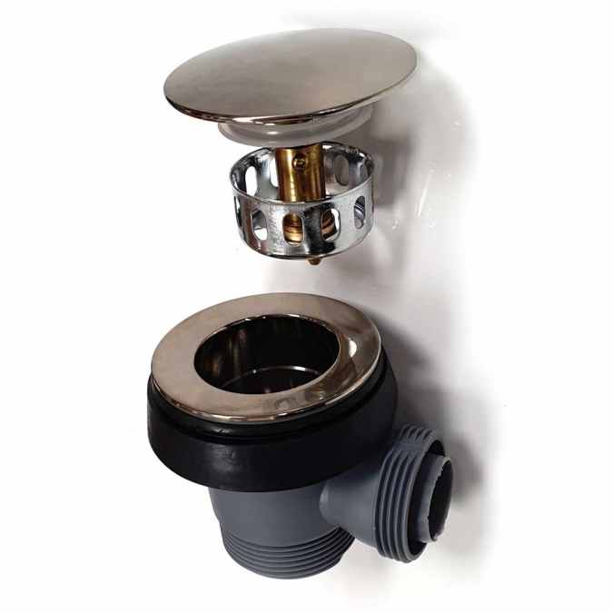 Abacus Chrome Easy Clean Click Bath Waste & Overflow - VETW-102-1020