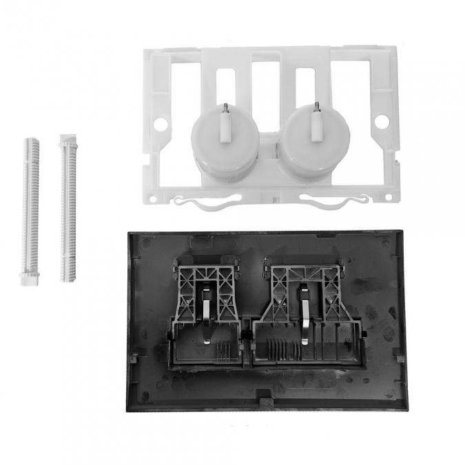 Scudo Square Gunmetal Dual Flush Plate