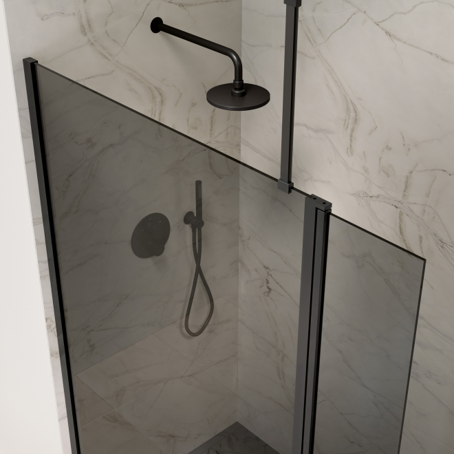 Frontline Bathrooms Prestige2 800mm Smoked Shower Screen
